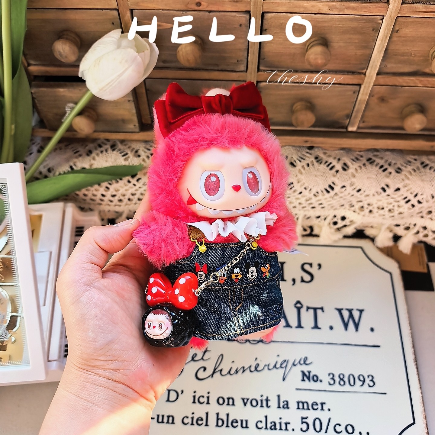 一二三代Labubu衣服挂件拉布布娃衣，萌化你的心！卡通小牛仔背带裙套，让你的孩子成为街头焦点！-棉花娃娃-淘宝好物网