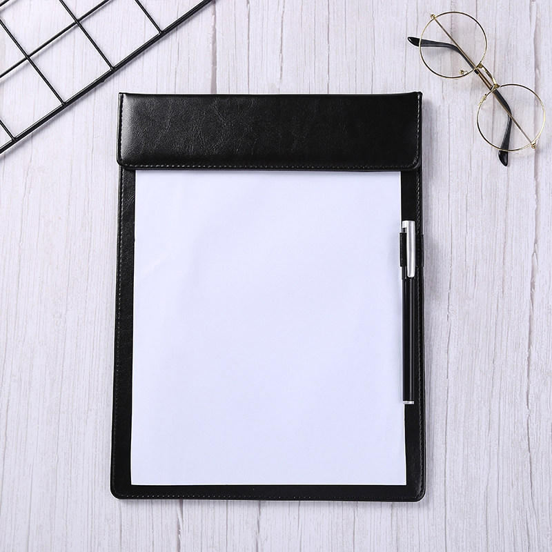 [USD 8.35] A4 leather folder plate magnetic writing padboard hotel ...