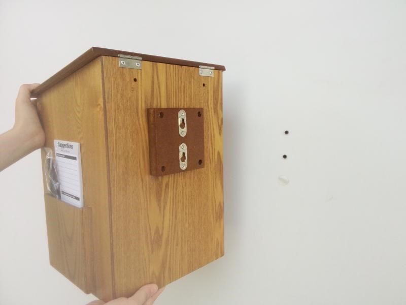 Large wooden charity donation box suggestion box dedication box hanging ...
