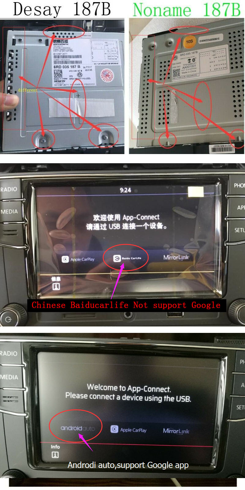 Second hand RCD330 PLUS car display with wireless carplay | RCD330 Plus ...