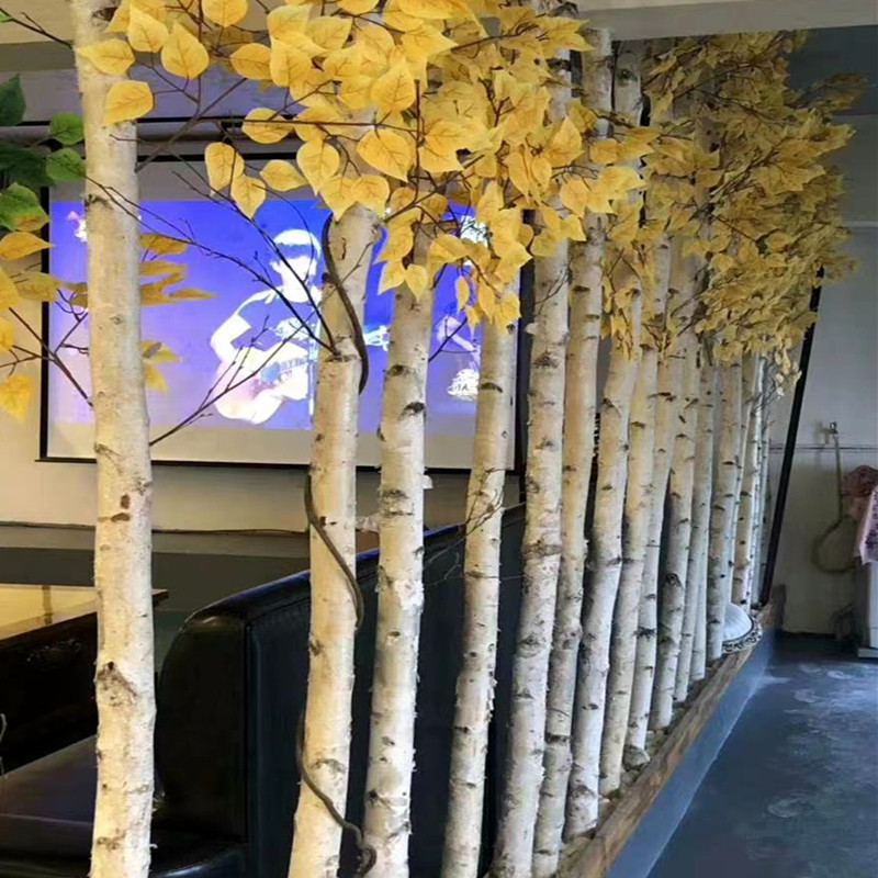 [USD 5.99] Natural birch tree decorated tree rod birch trunk birch tree ...