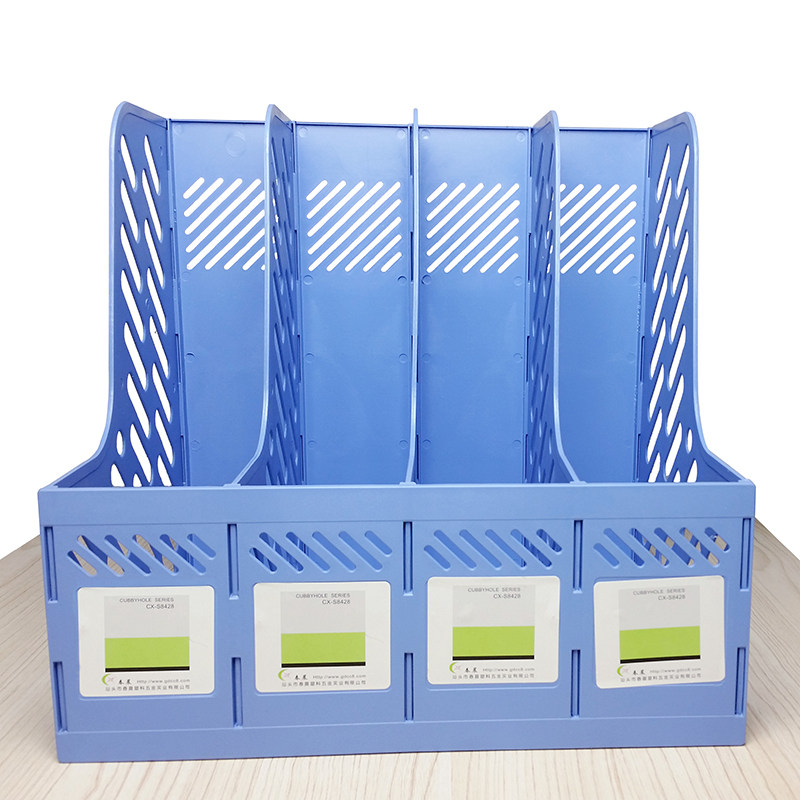 [USD 7.46] Office Desktop File Holder Plastic Quadruple File Rack File ...