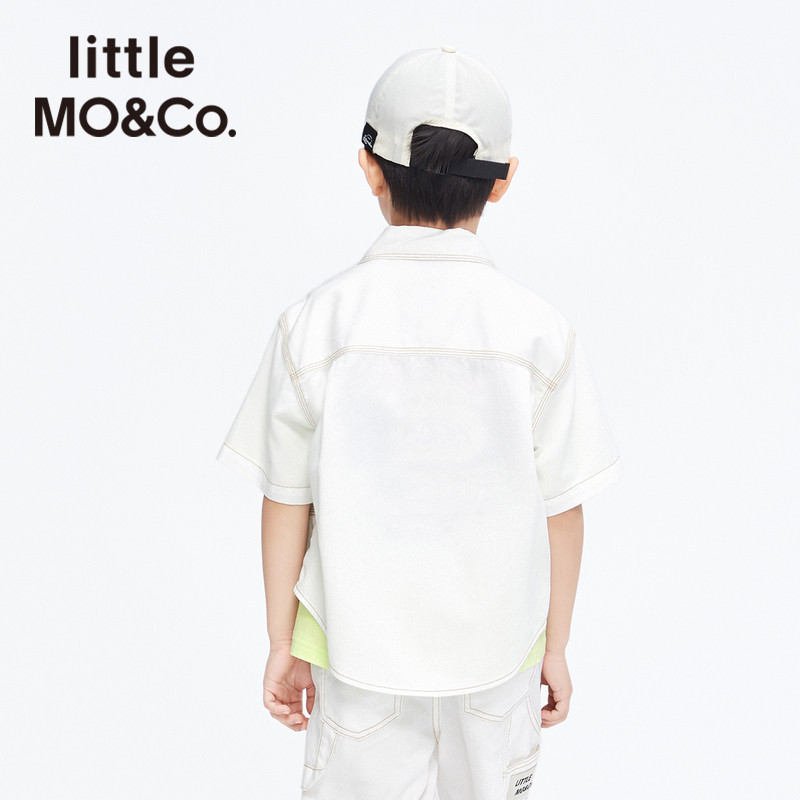 little moco童装夏装男童短袖衬衫：夏日清凉，潮流不打烊！-儿童牛仔衬衫-淘宝好物网