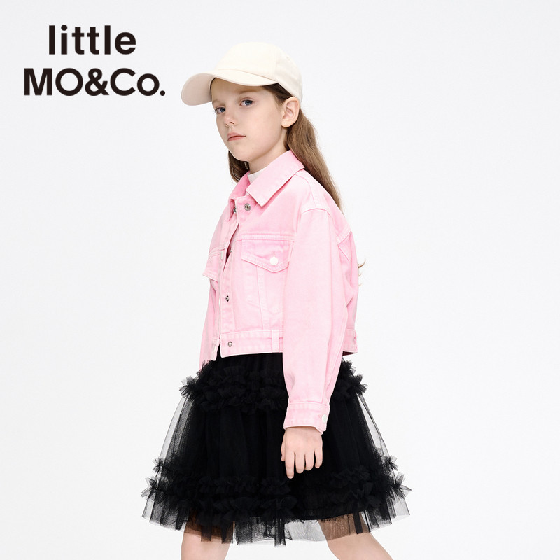 little moco女童牛仔夹克实测！多巴胺穿搭必备，穿出春日元气小甜心！-儿童牛仔外套-淘宝好物网
