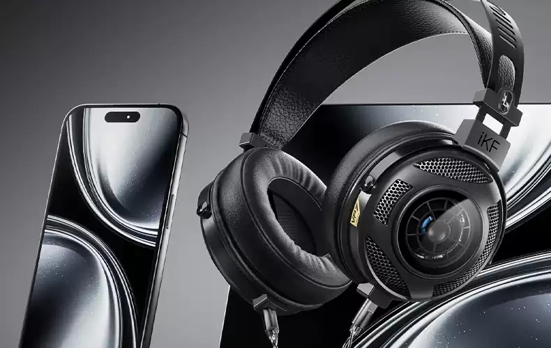 iKF VP7头戴式大动圈监听耳机封闭式高解析HiFi电竞游戏有线电脑
