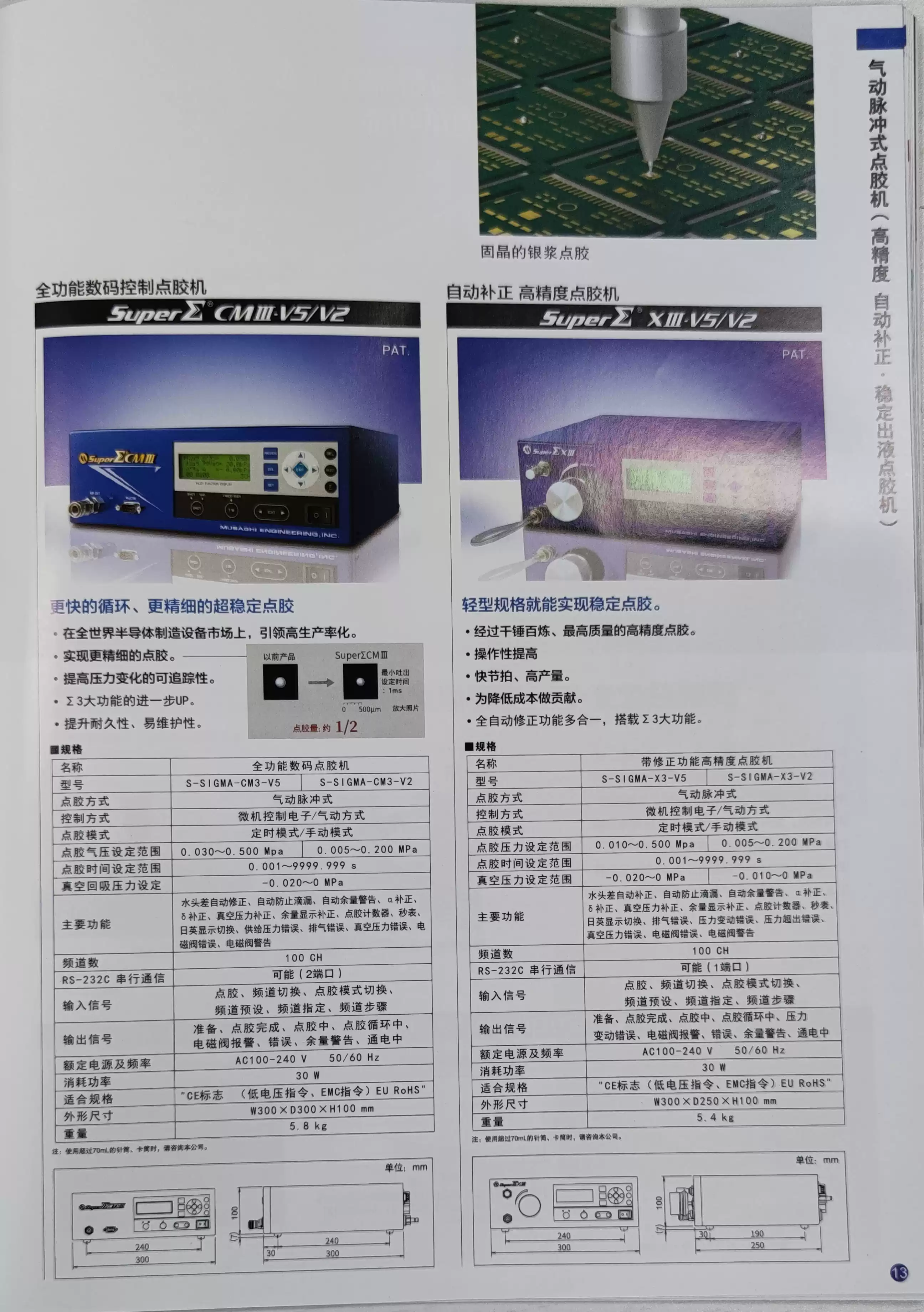 MUSASHI S-SIGMA-CM3V5 /V2原装武藏高精度数控气动点胶机控制器