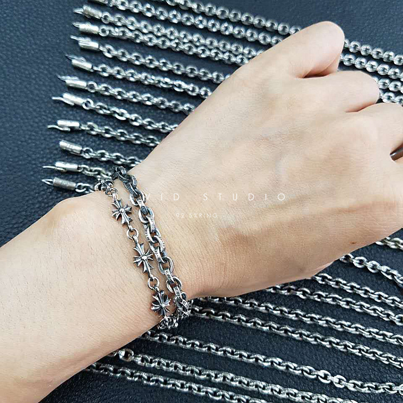 戴出个性，刻字手链怎么选？David S925纯银刻字链，朋克风的时尚密码！-手链-淘宝好物网