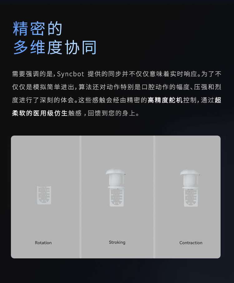 Syncbot智能电动飞机杯 可旋转伸缩替换杯体设计