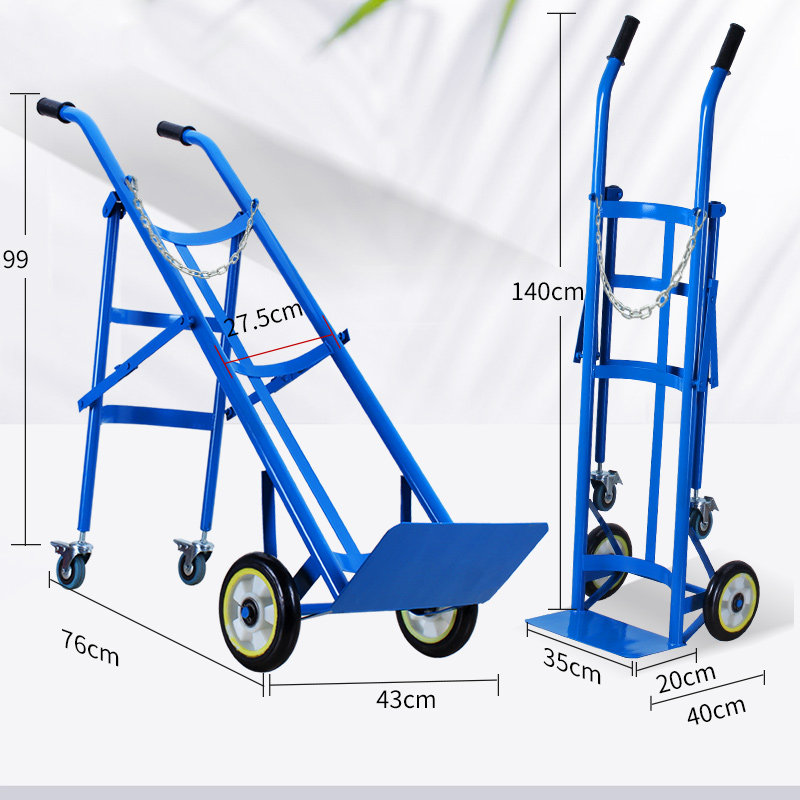 Gas cylinder trolley 40L oxygen acetylene bottle trolley nitrogen tank ...