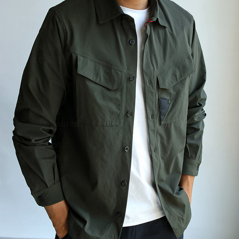 Shutie's slightly oversized, unisex outdoor uv protection work shirt ...