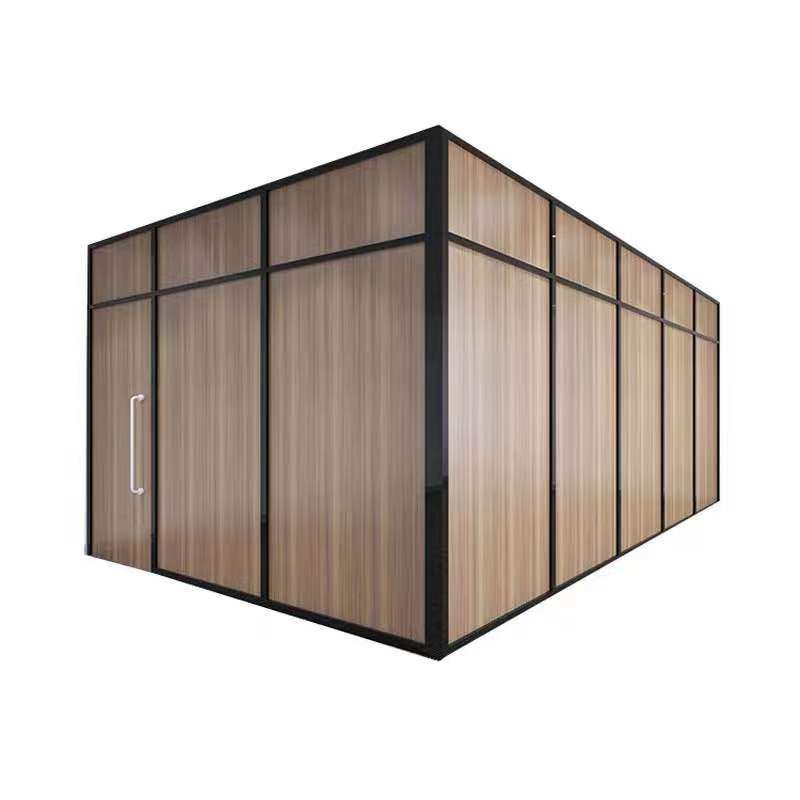 Shenzhen office high partition wall Double glass louver glass partition ...