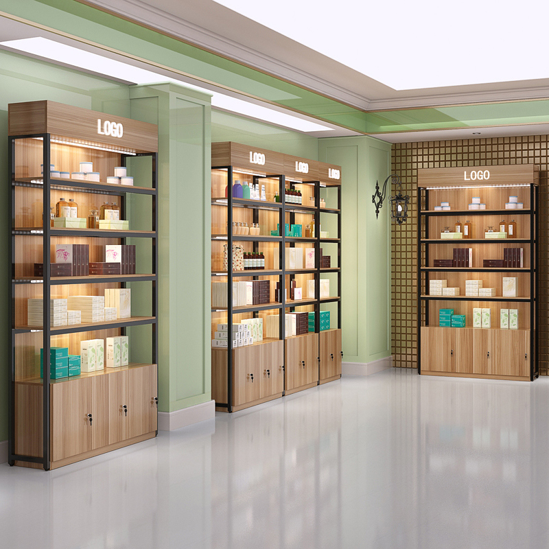 Supermarket shelf display mother and baby shop product display cabinet Combination display ...