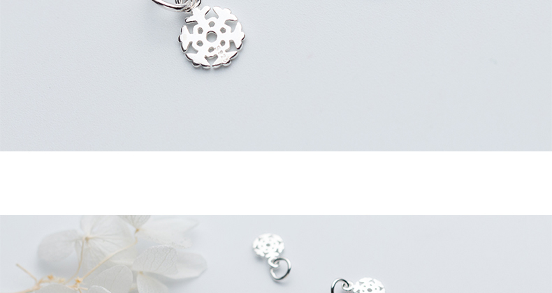 银配件批发 S925银吊坠雪花吊坠挂件DIY手工串珠编绳配件S0091-阿里巴巴