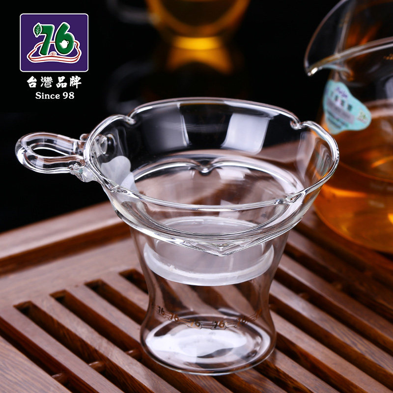 Taiwan 76 tea leakage tea filter tea filter creative glass tea leaker ...