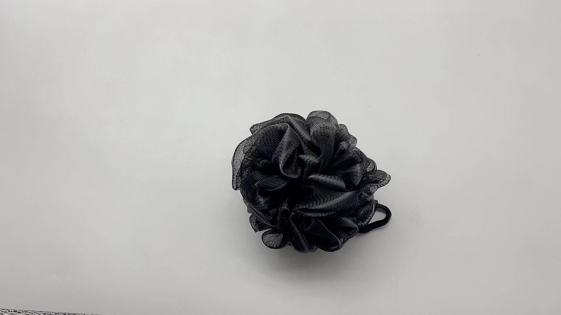 Black Pe Exfoliating Bamboo Loofah Charcoal Bath Sponge Loofah Loofah ...