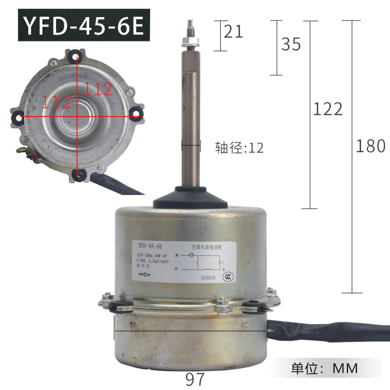YFD-90-4E Hitachi Air Conditioning Fan Motor YGN90-4E YFD90-4B Motor YFD-45-6E Manufacturer ...