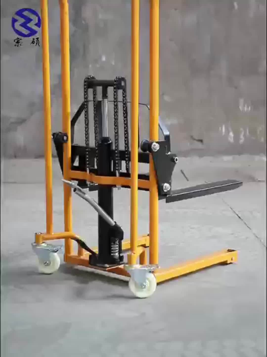 0.9m 1.2m 1.6m Lifting Hand Manual Operated Stacker 500kg Hydraulic ...