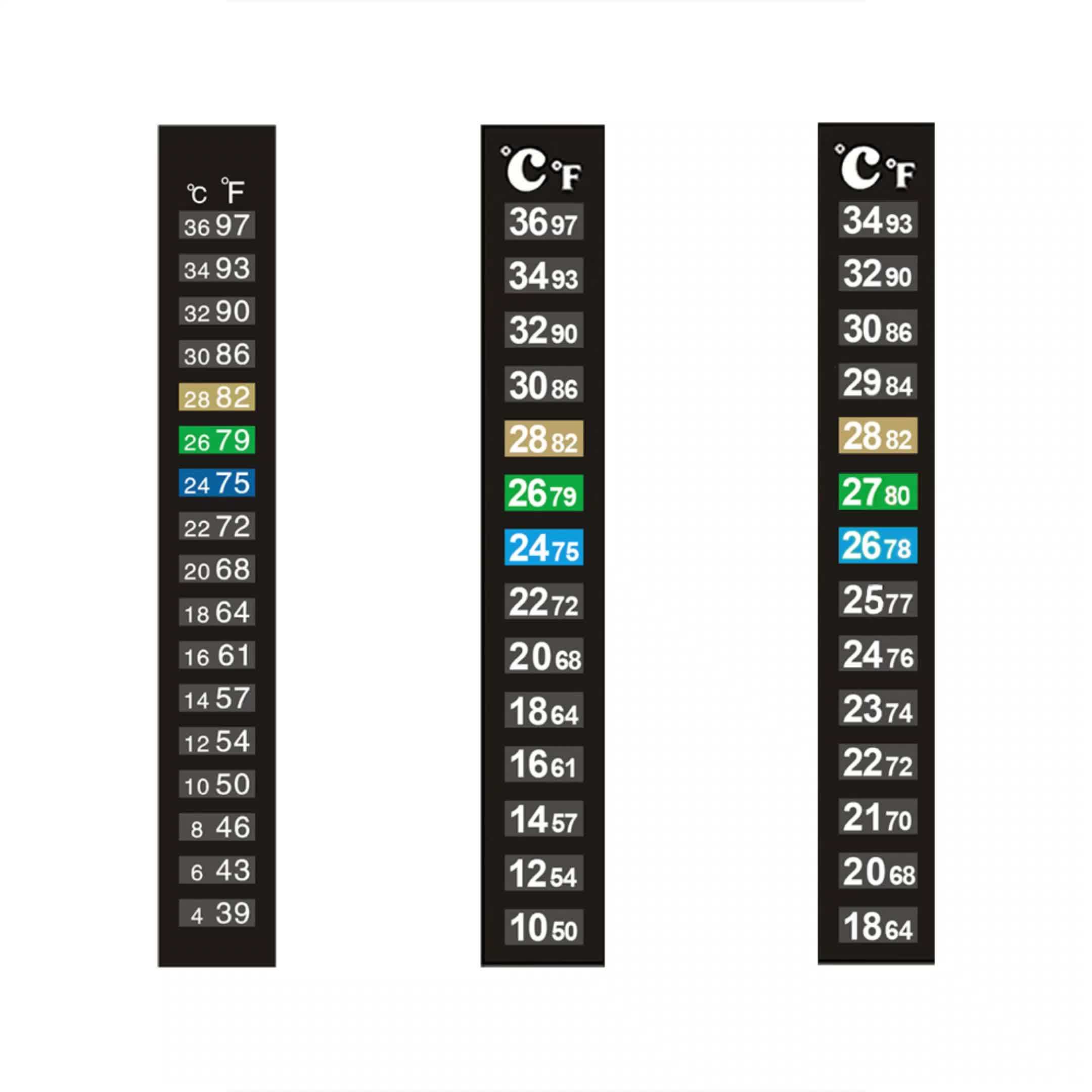 Color Changing Terrarium Temperature Sensitive Indicator Sticker Strip ...