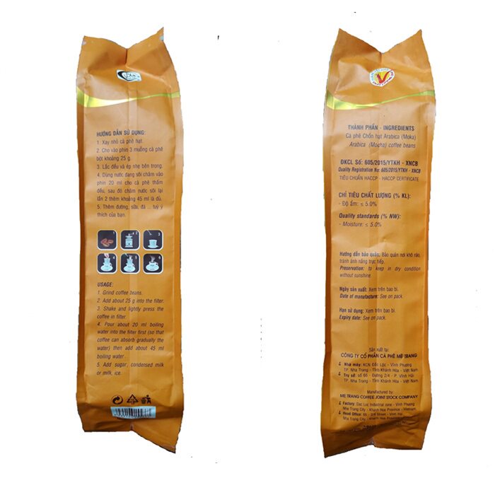 Vietnam Direct mail ME TRANG Weasel coffee Musk cat shit coffee beans 500G