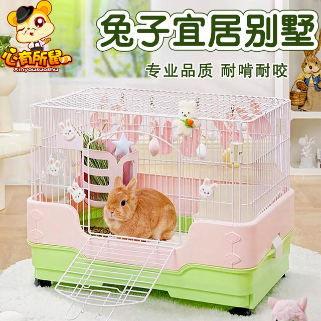 Anti-spray rabbit cage indoor home large Dutch pig cage guinea pig ...