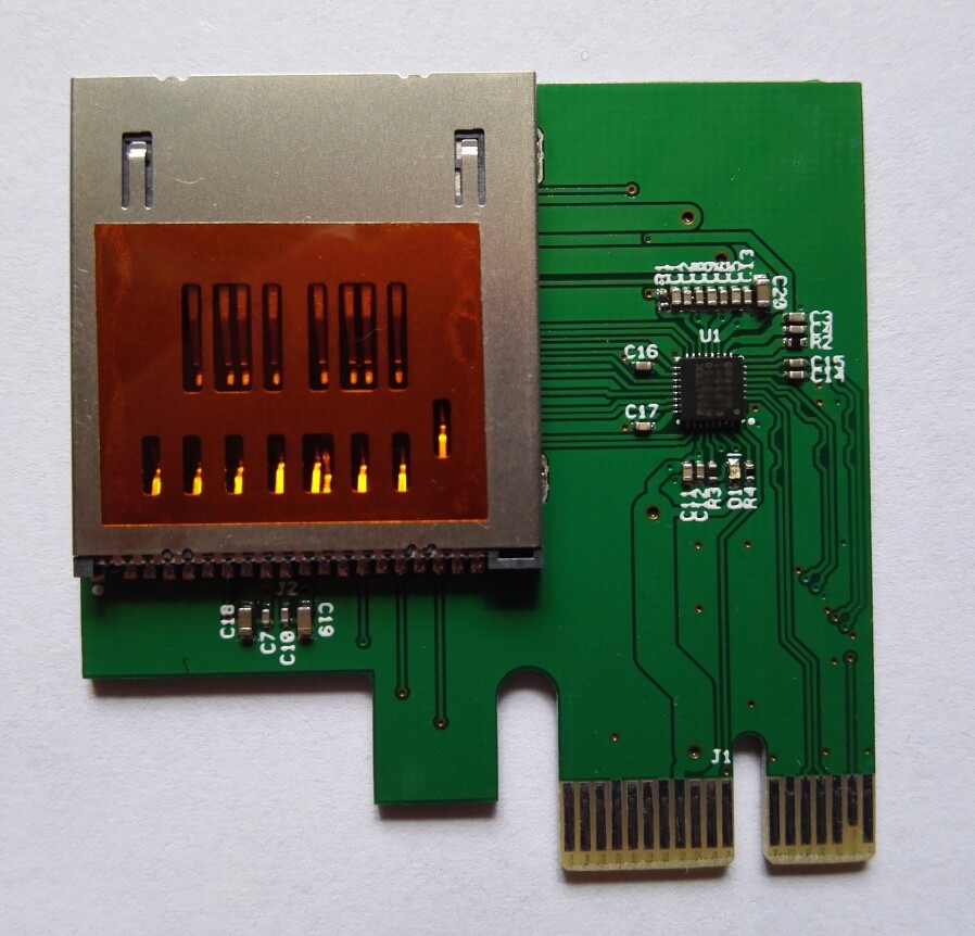 PCIe转SDIO3.0读卡器 支援UHS-I/UHS-II高速传输