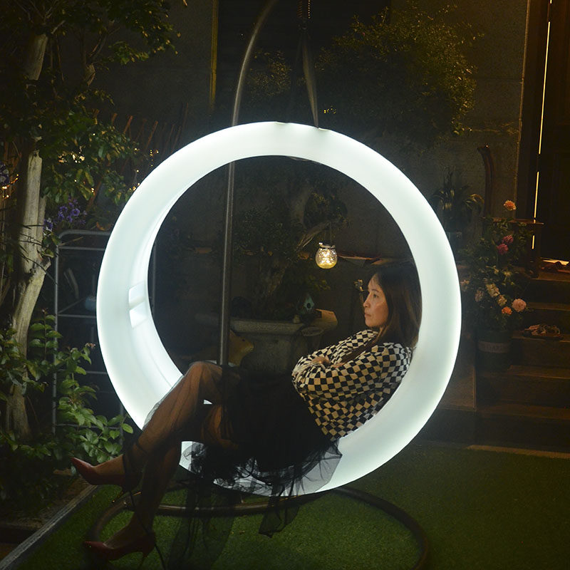 [USD 204.29] Led Illuminated Swing Courtyard Decoration Moon Outdoor ...