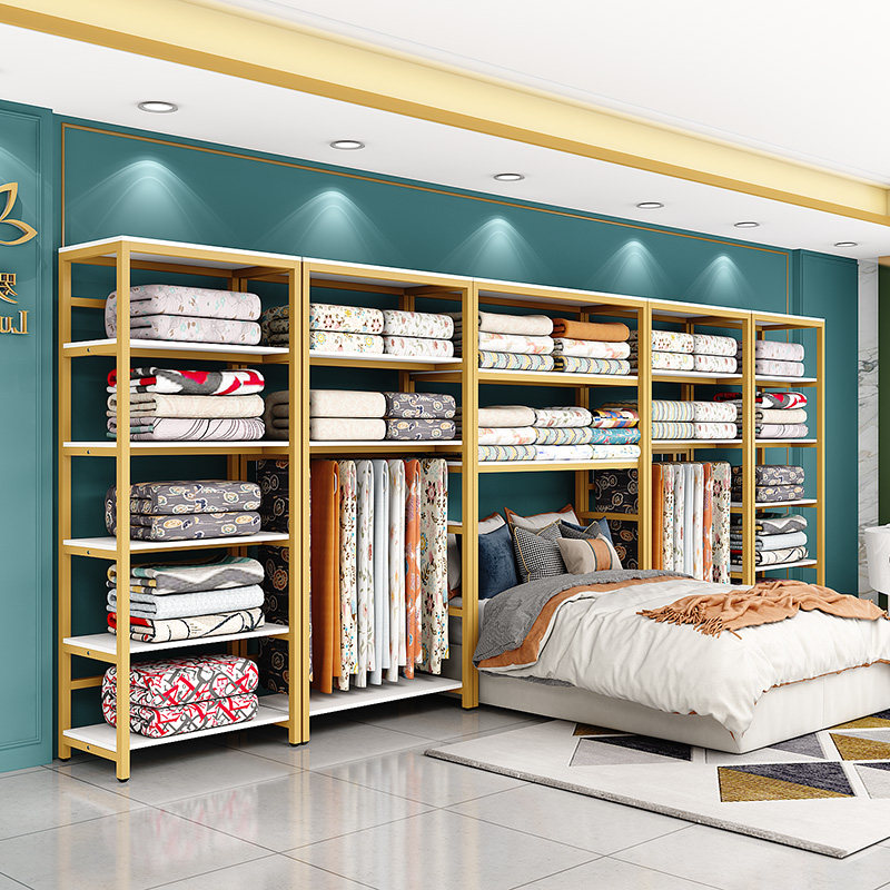 Home textile shopbedding shelves display shelves four piece sleeve core ...