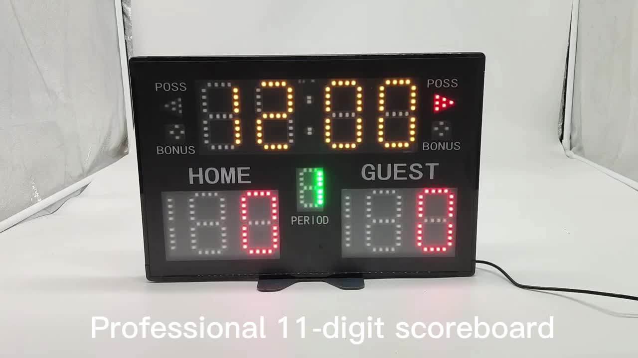 Wireless Basketball Electric 7 Segment Led Scoreboard Display Tabletop ...