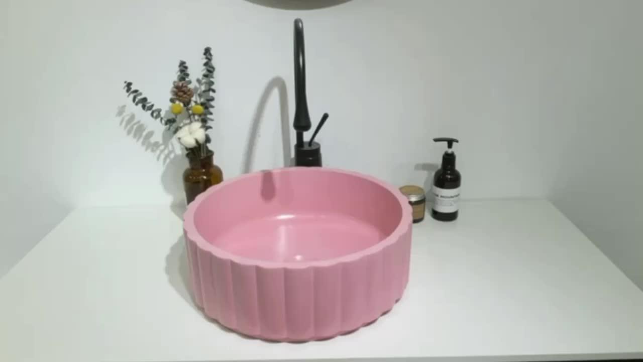 Handmade Rose Shaped Artificial Stone Hand Wash Basin - Buy Bathroom ...