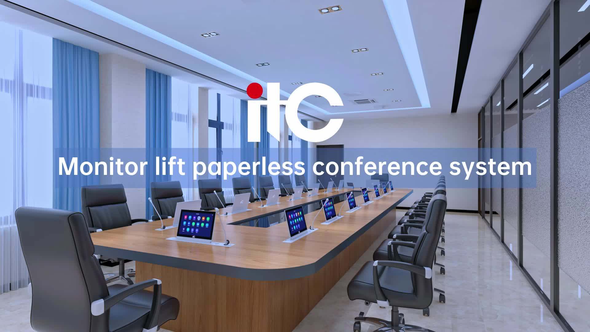 Itc Interactive Paperless Conference Systemtable Mount Hd Touch Screen ...