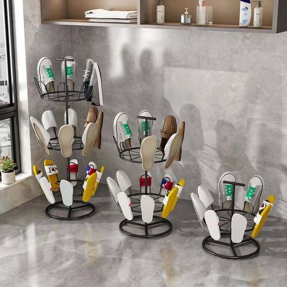 [USD 19.09] outdoor balcony home simple slippers rack floor style ...