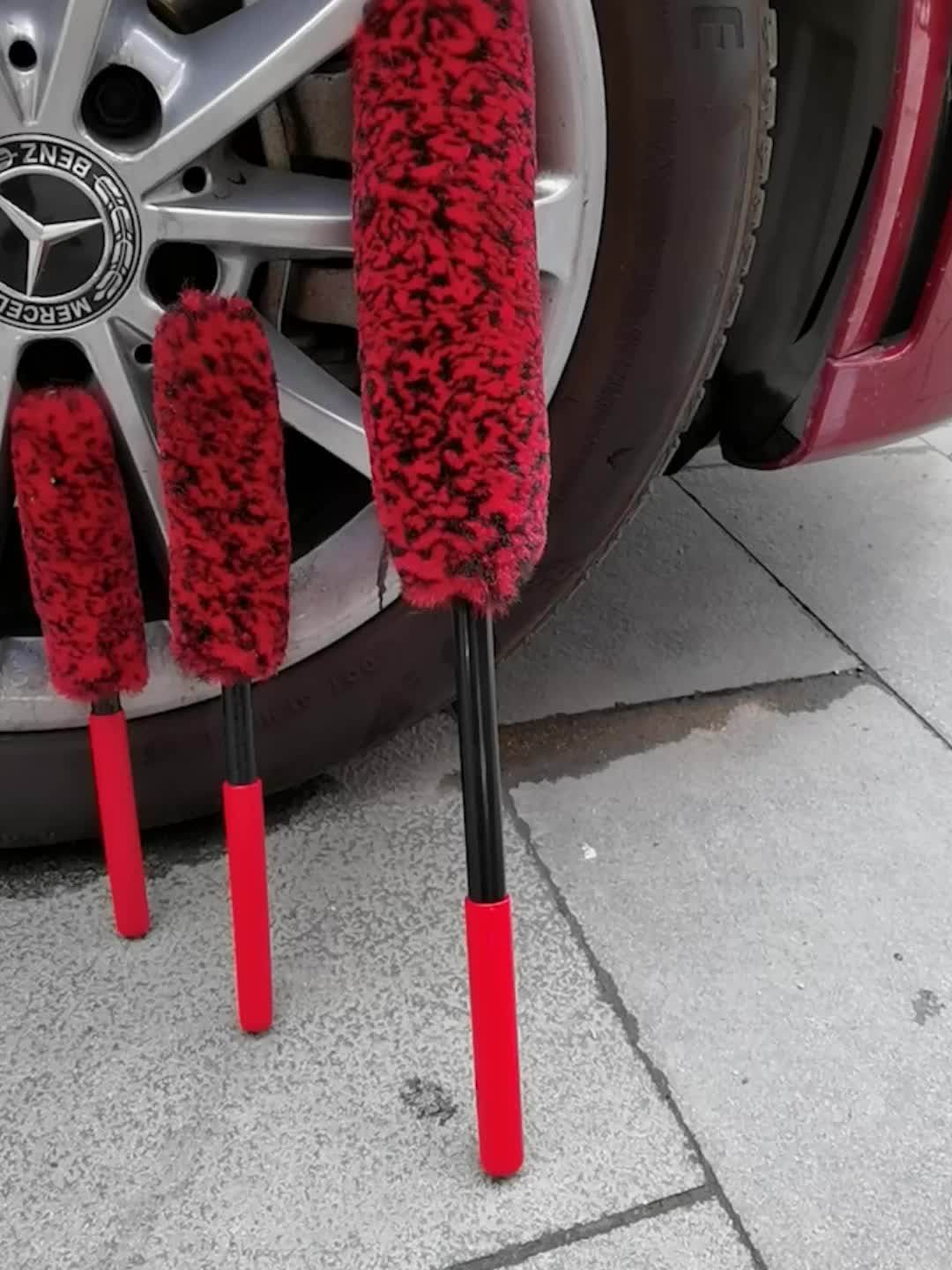 Soft Long Handle Car Wheels Brush Washing Detailing Kit Detailing Tools ...