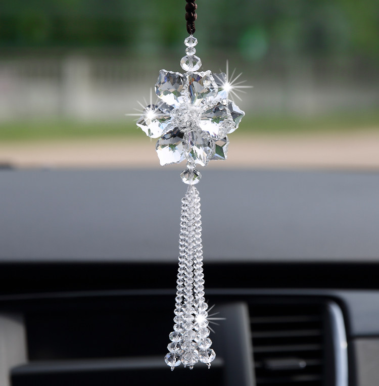 South Korea's new car pendant crystal pink women's car interior ...