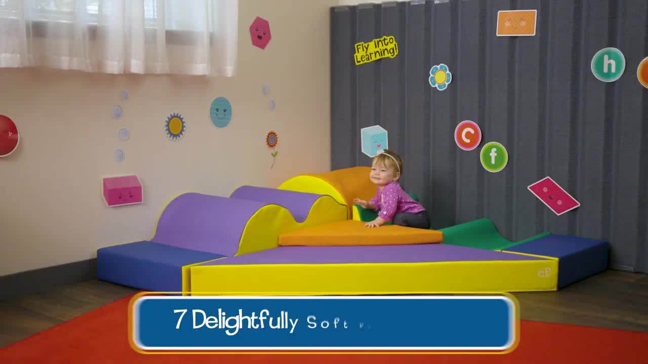 Soft Play Rectangle Indoor Activity Structure Safe Stack & Block Foam ...