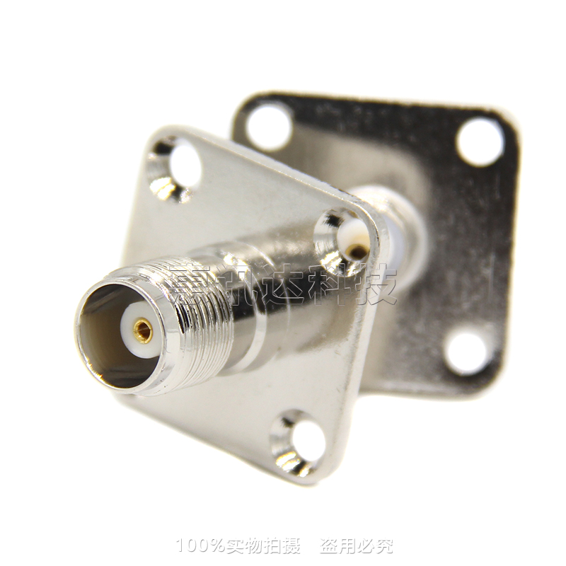 TNC-KF大 TNC-50KF TNC母座 带四孔法兰固定 机壳使用 连接器-阿里巴巴