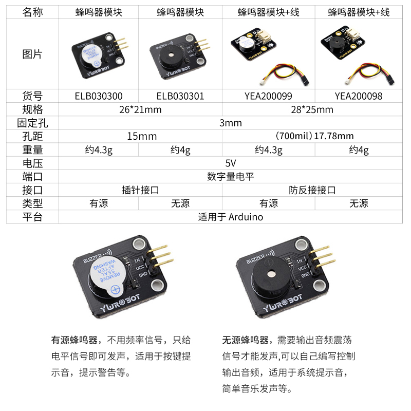 新手必看！YwRobot Arduino蜂鸣器模块如何玩转声控世界？-Arduino-淘宝好物网