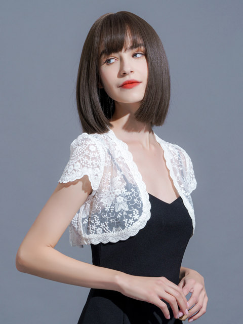 Mesh embroidered small vest for women's thin skirt for outerwear ...