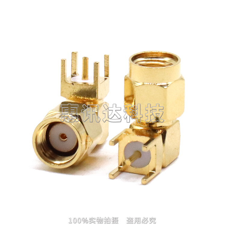 RPSMA-JWE SMA-JWHD SMA90度内螺纹孔直角天线座PCB反极性连接器-阿里巴巴