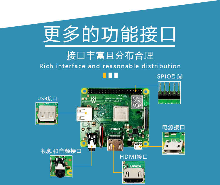 树莓派3A+开发板 Raspberry Pi3 Model A+ 双频wifi-阿里巴巴