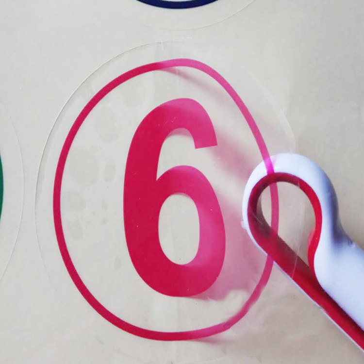 [USD 5.40] Waterproof digital sticker number with round and transparent ...