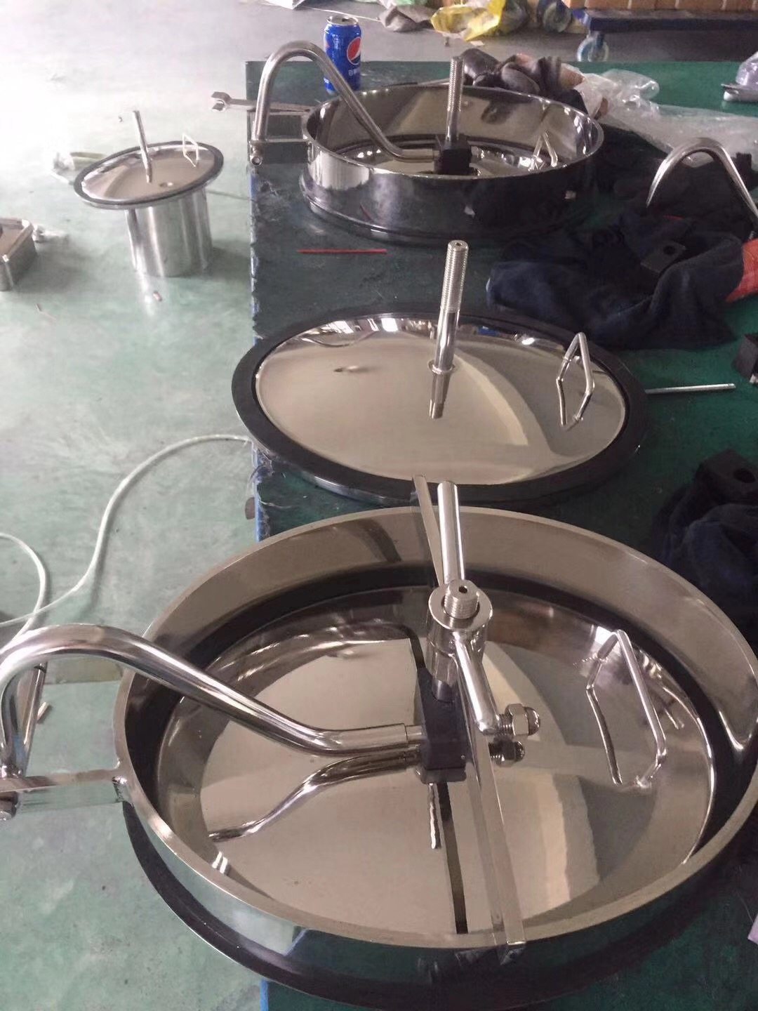 [USD 31.92] Sanitary grade manhole cover Stainless steel hand hole ...