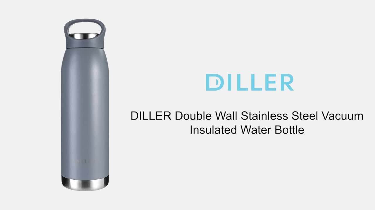 Diller Water Bottle Custom Double Wall Insulated Stainless Steel Metal ...