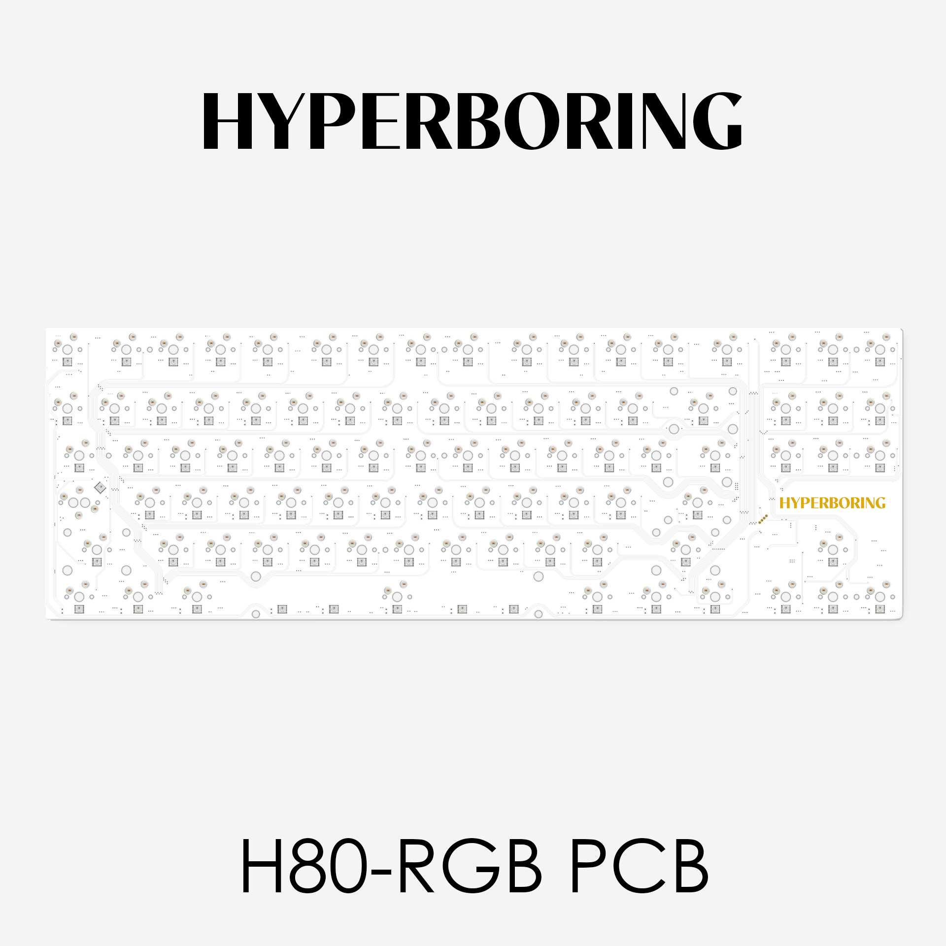 Hyperboring H80-Rgb Customized Mechanical Keyboard Pcb Suit Tiger F13 Tkl