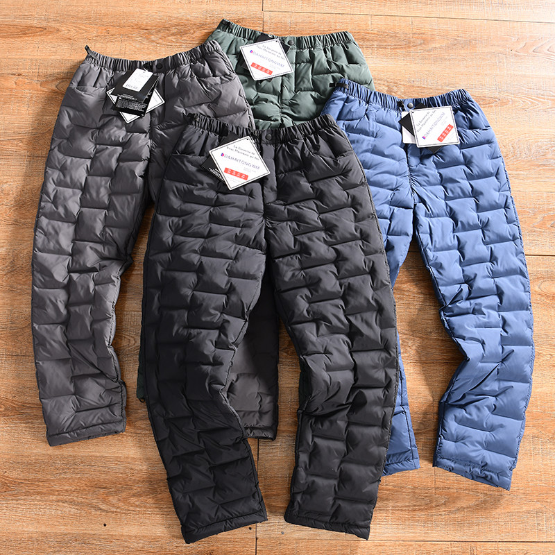Men's trendy, windproof, and waterproof cotton-padded pants for winter ...
