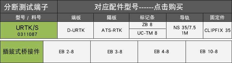 德国菲尼克斯分断测试接线端子URTK/S-0311087导轨组合式电流端子-阿里巴巴