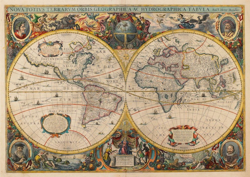 Great Navigation Era Ancient World Geography Illustration Poster ...