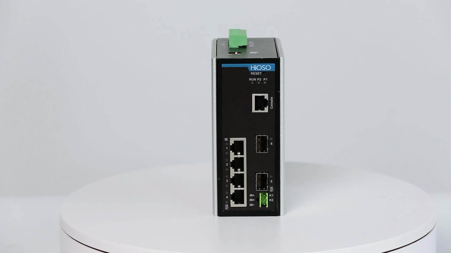 6 Port Din Rail Ethernet Switch Industrial 10/100/1000m 2 Sfp Ports+ 4 ...
