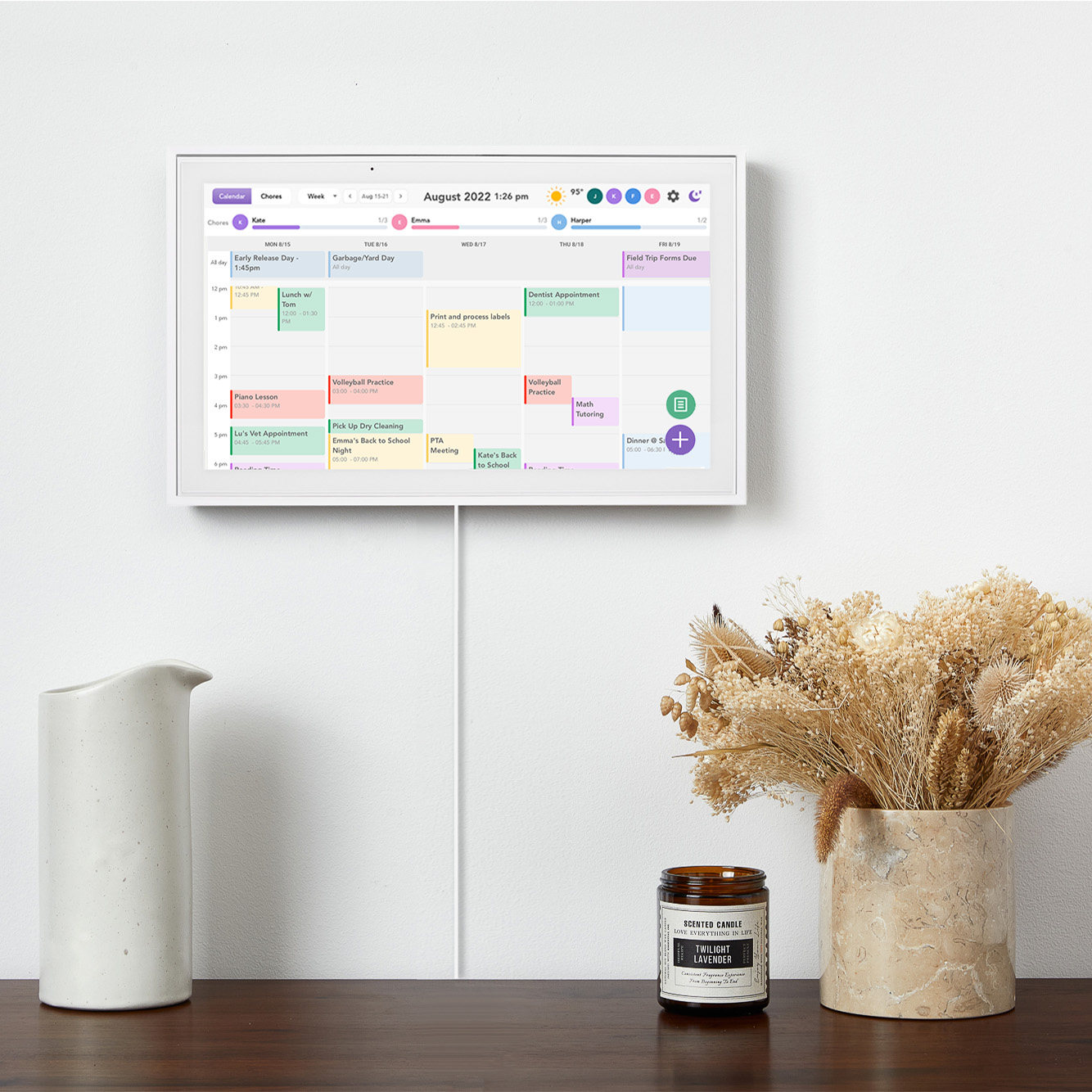 skylight calendar max 智能牆壁桌面 可掛 可擺放 電子桌曆 日曆-Taobao