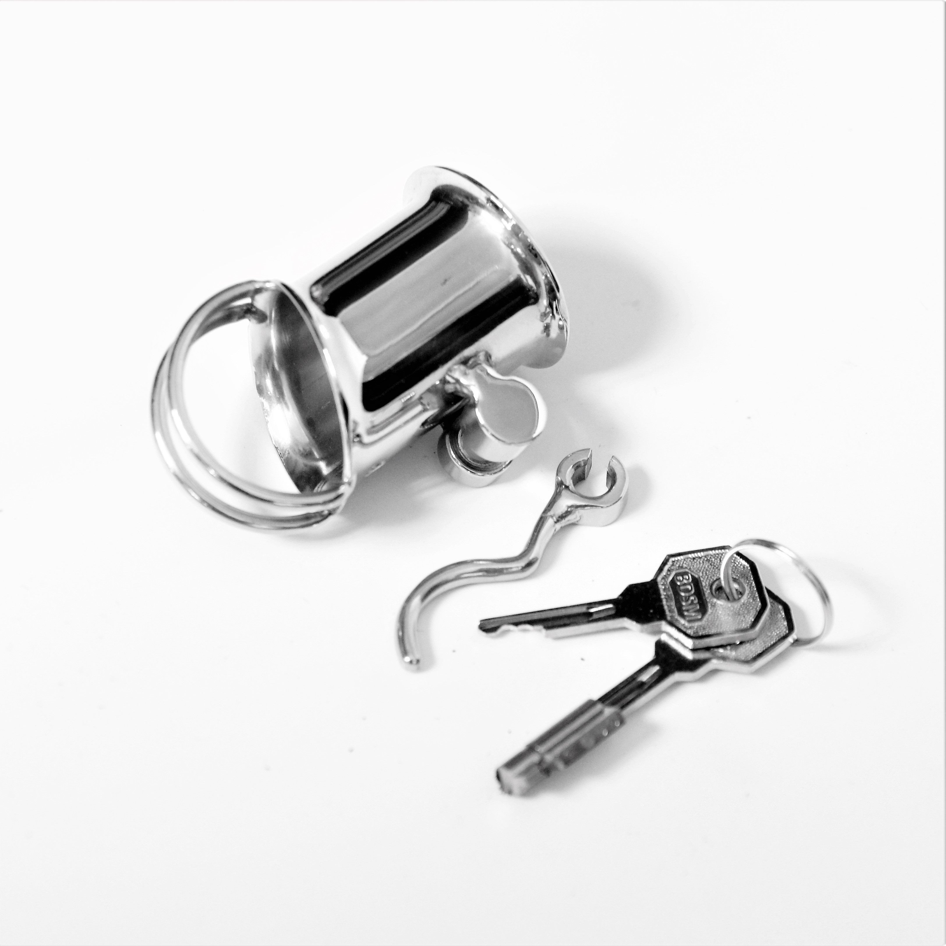 Bdsm Stainless Steel Men's Pa Lock Chastity Lock Chastity Pants ...