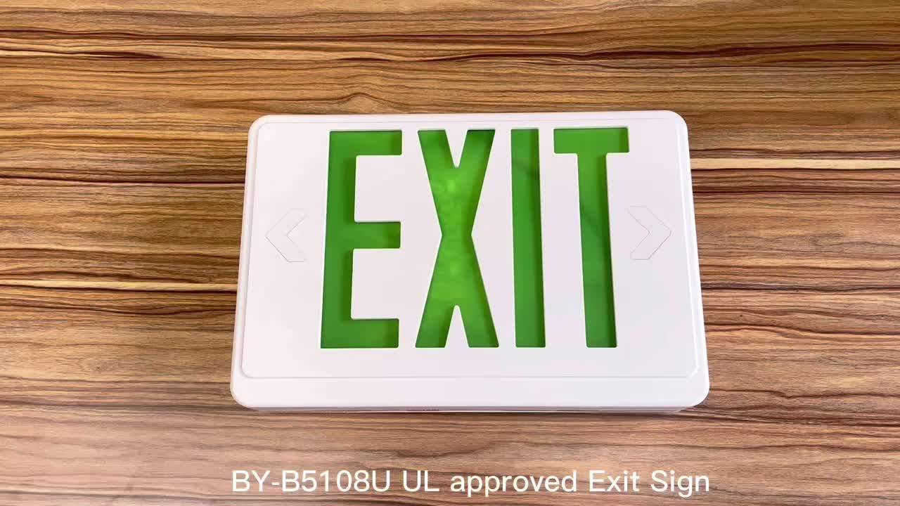 Double Sided Ceiling Mounted Battery Backup Solar Powered Signs Led ...